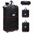 Expandable Travel Bag with Wheels, 100L Lightweight Foldable Luggage ...