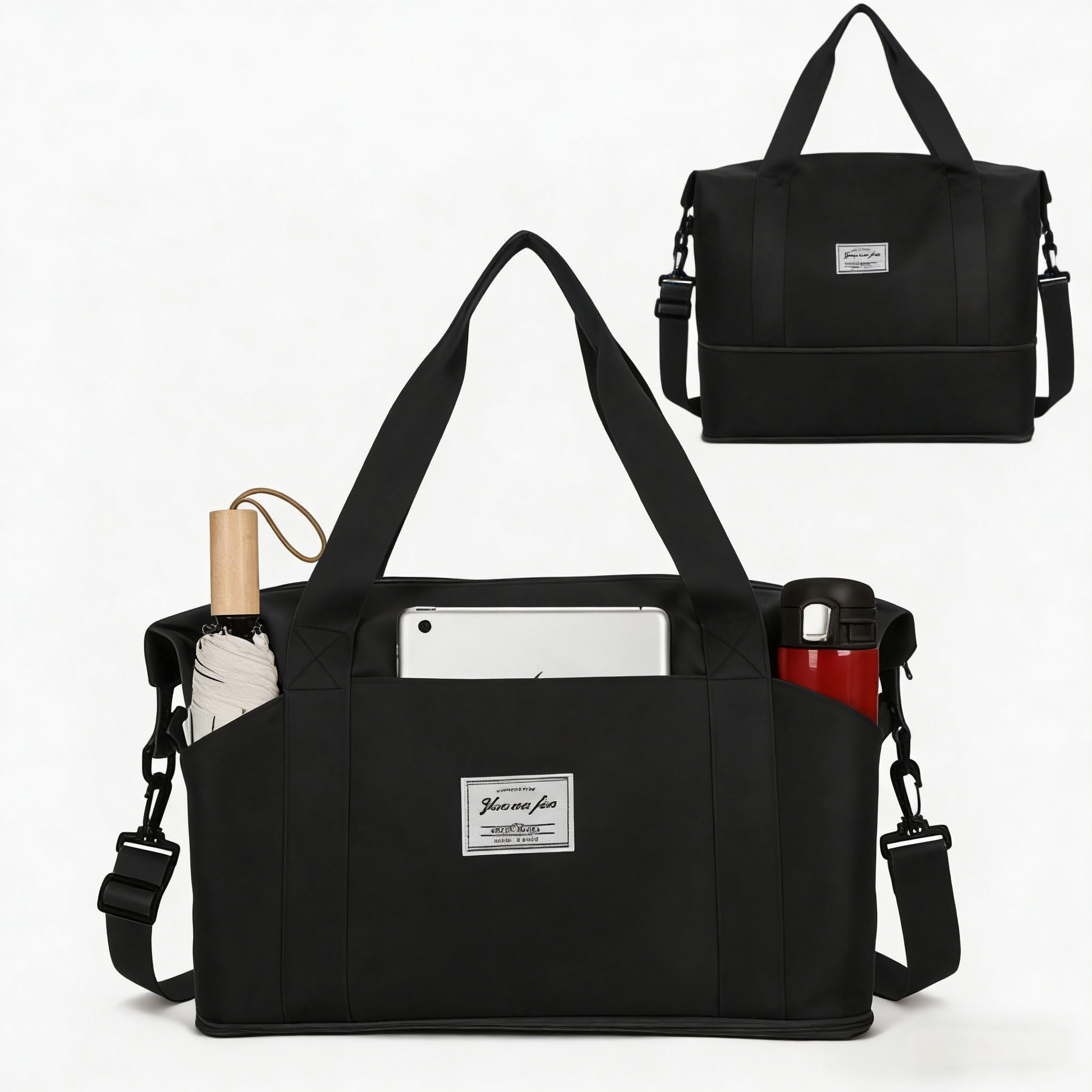 Expandable Travel Duffel Bag with Shoulder Strap for Men Women,3 Slash ...