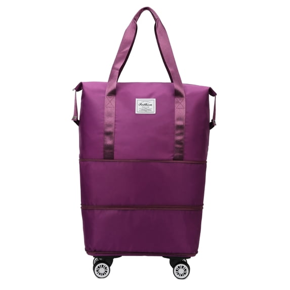 Expandable Travel Duffel Bag Spinner Wheel Luggage Tote Rolling Carry ...