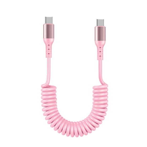 Expandable Type C Charging Cable Male to Male USB C Connectors Wire ...