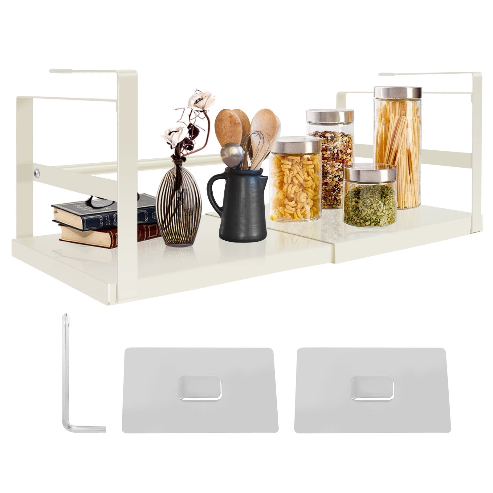 Expandable Under Cabinet Shelf Carbon Steel Under Shelf Basket Hanging ...