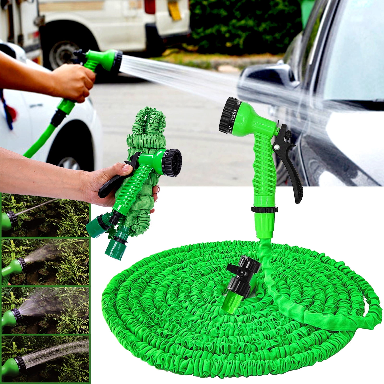 Expandable Water Garden Hose Upgraded Leakproof Lightweight No-Kink ...