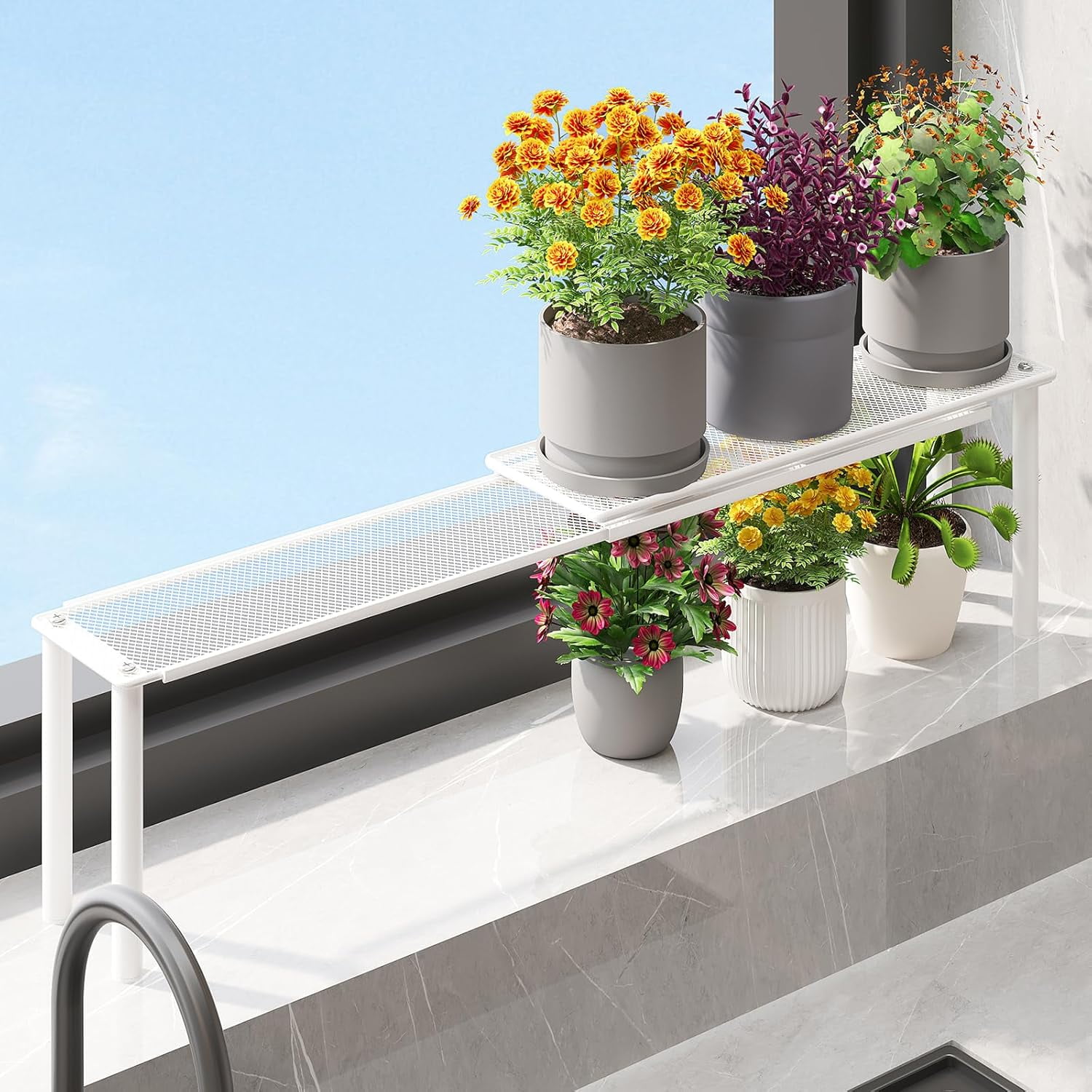 Expandable Window Shelf for Plants Kitchen Sink Organizer Stackable ...