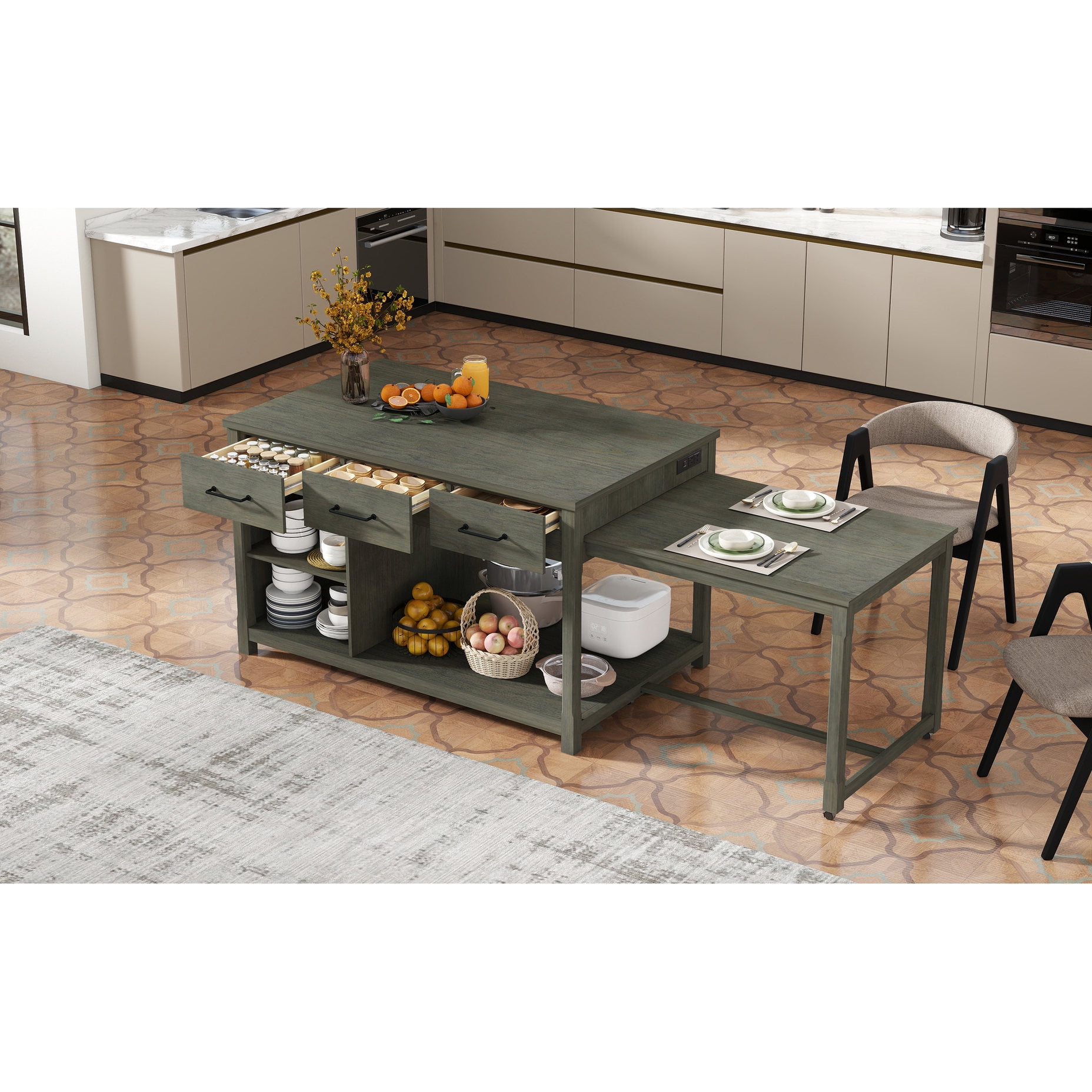 Expandable countertop for multiple uses - Flexible solution for a busy ...