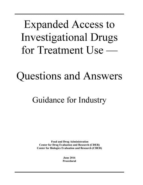 Expanded Access to Investigational Drugs for Treatment Use - Questions ...
