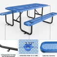 Expanded Metal 72" Rectangular Table | Suitable for Patios and Parks ...