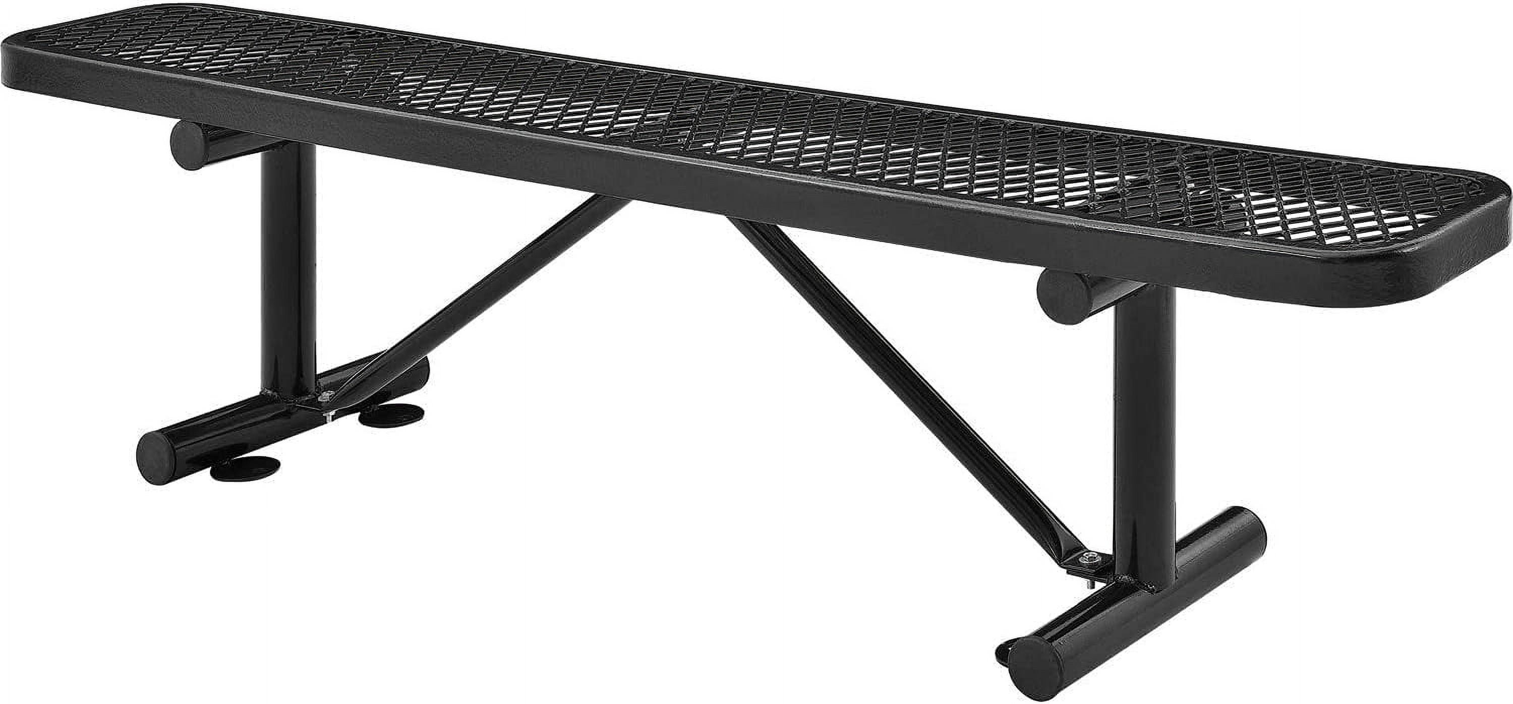 Expanded Metal Mesh Flat Bench, Black - Walmart.com