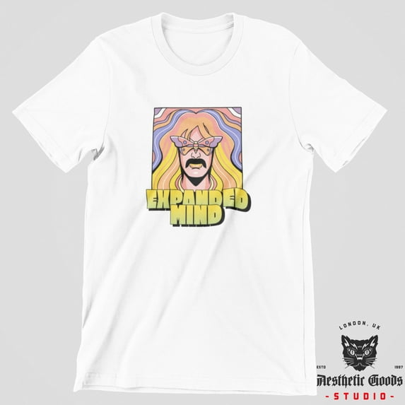 Expanded Mind Retro Psychedelic Art T-Shirt Trippy Cartoon Graphic 70s ...