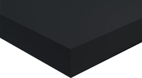 Expanded PVC Foam Board, Black, 3/8" (0.38", 10MM) Thick, 18" W x 24" L ...