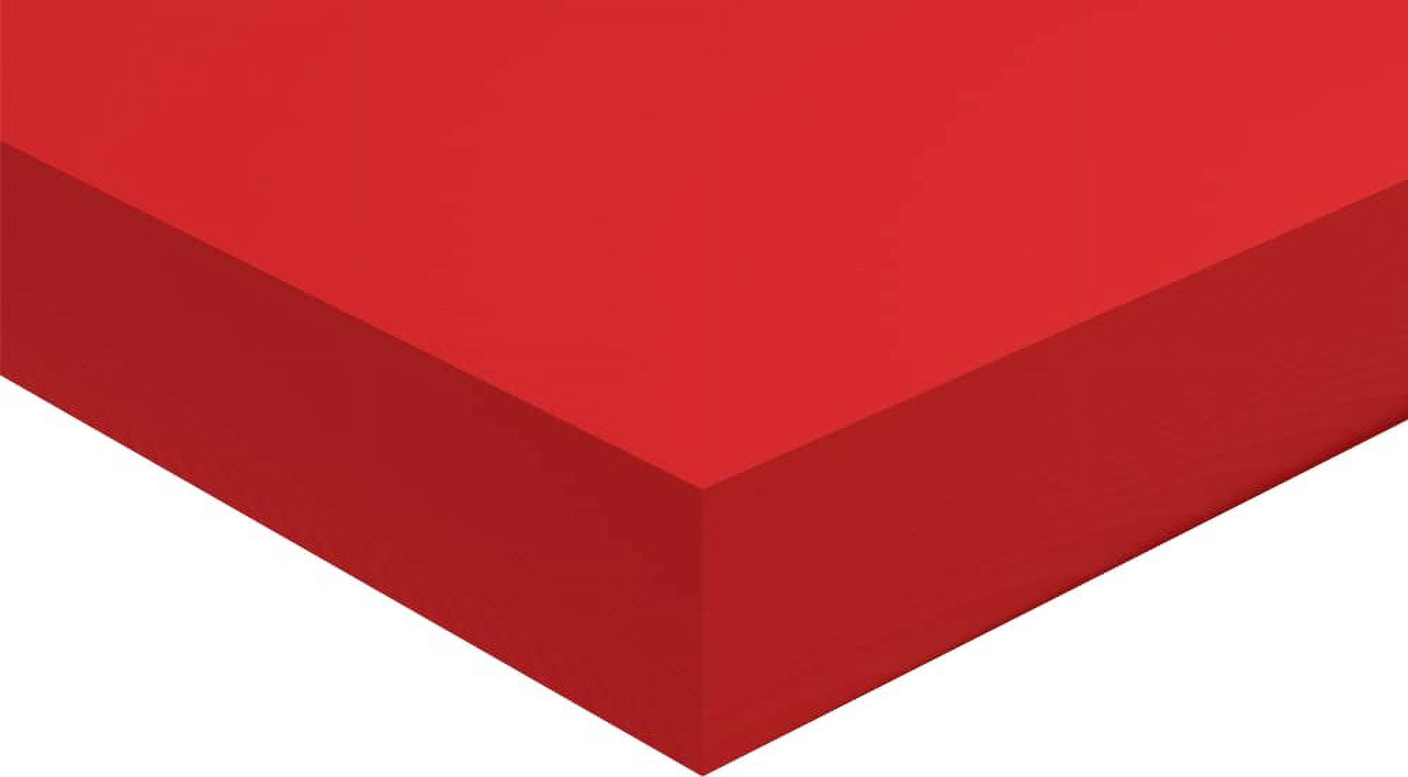 Expanded PVC Foam Board, Red, 1/8" (0.125", 3MM) Thick, 18" W x 42" L ...