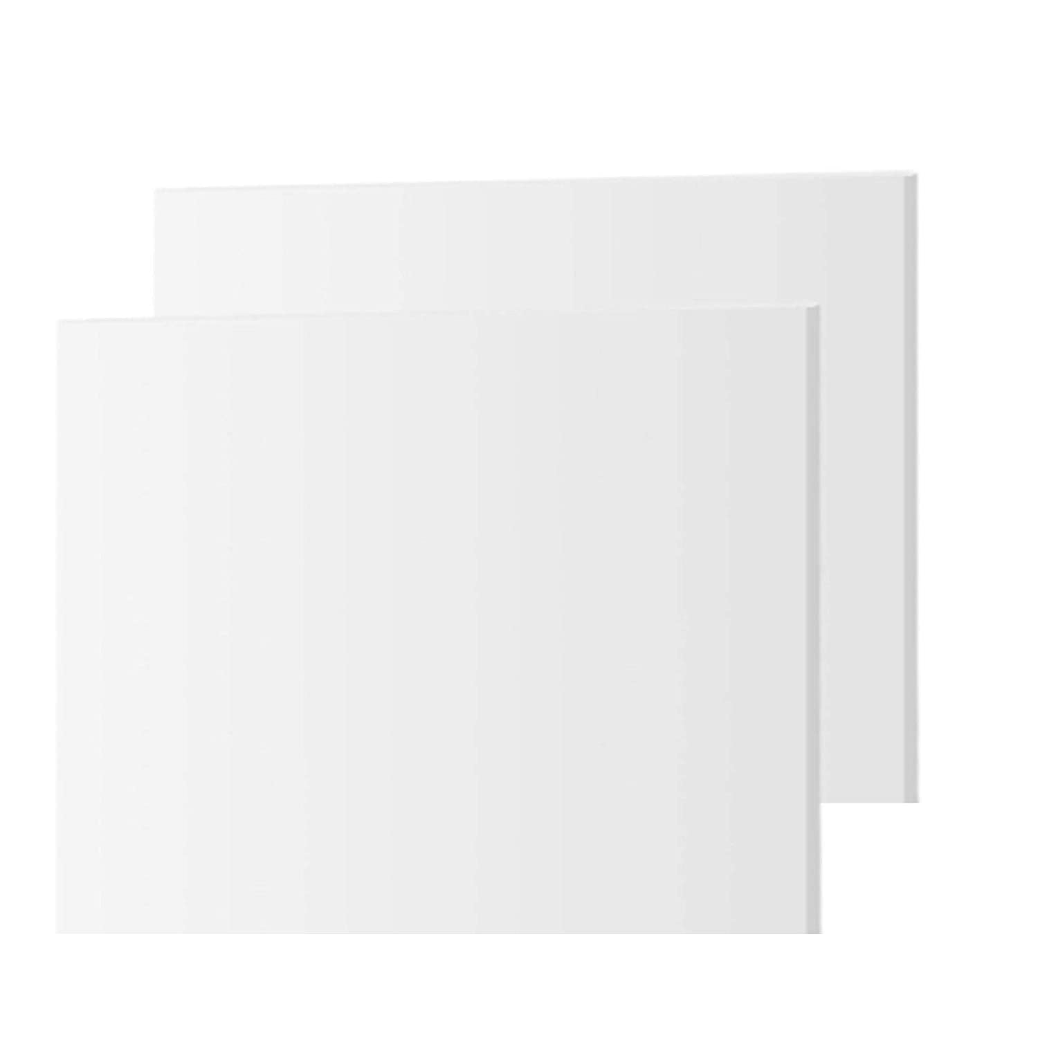 Plastics Raw Materials Expanded PVC Sheet 2 Pack 3mm 1/8 inch 12x12 ...