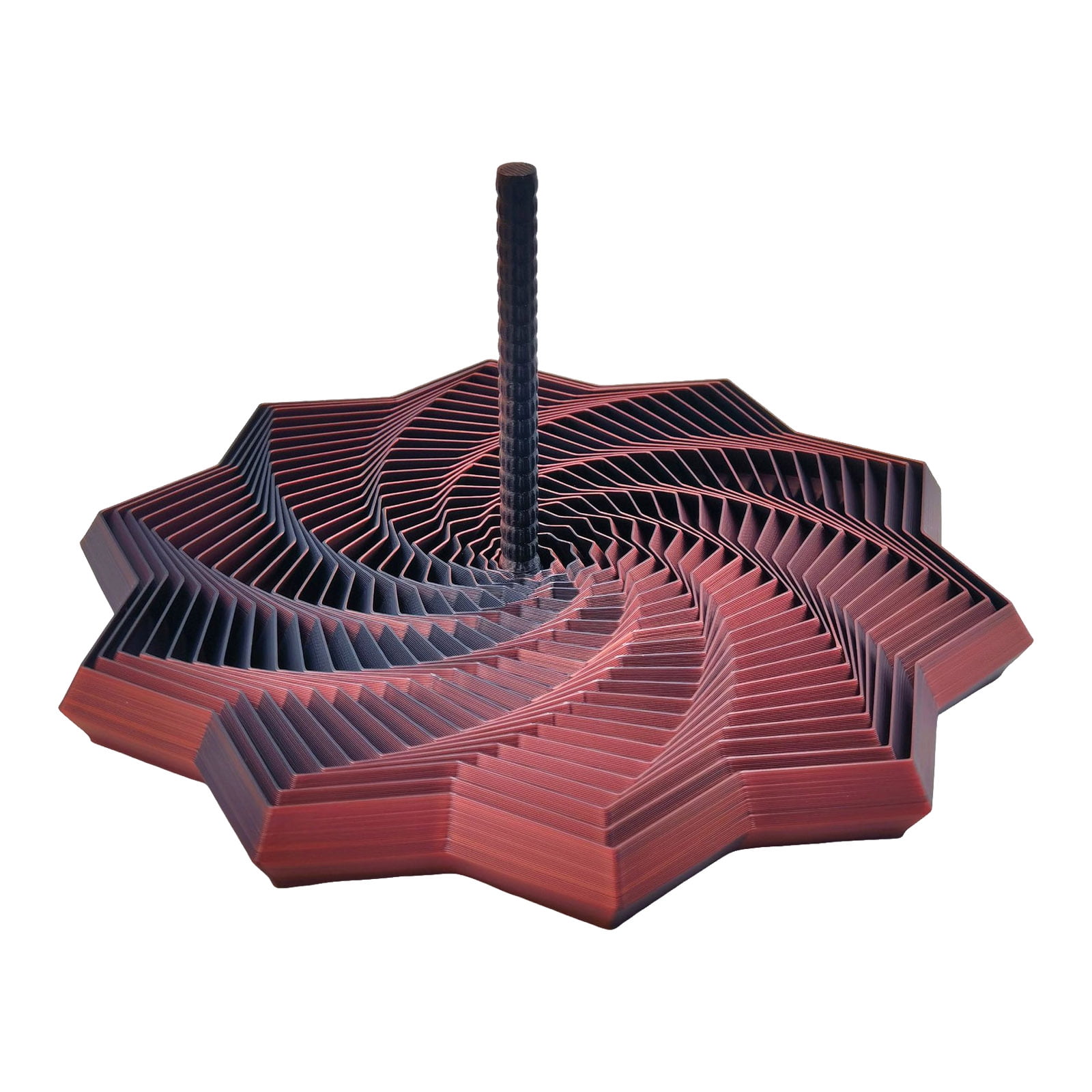 Expanded Sensory 3D Printed Fidget Star with Handle Colorful Whirling ...