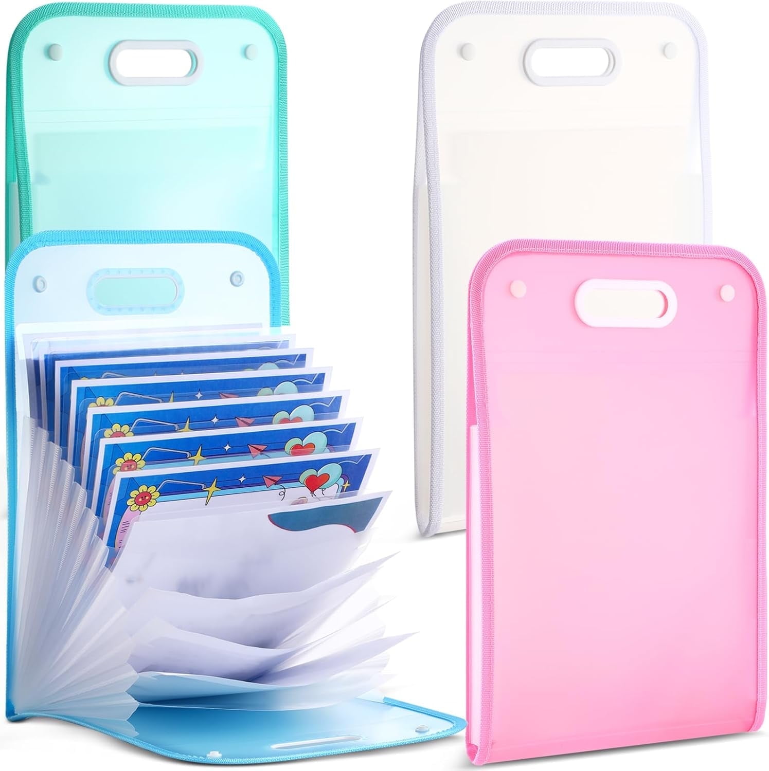 Vertical File Folder 13 Pockets Accordion File Organizer with Handle ...