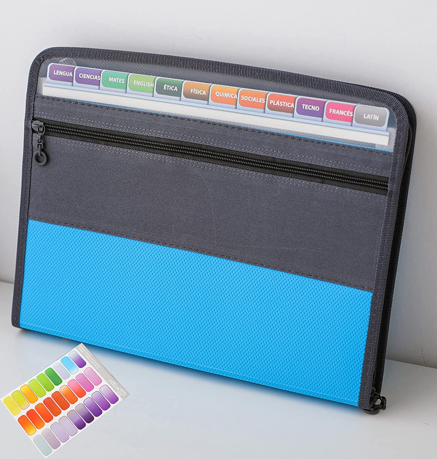 Expanding File Folder, 13 Pockets Document Organizer with Zipper, A4 ...