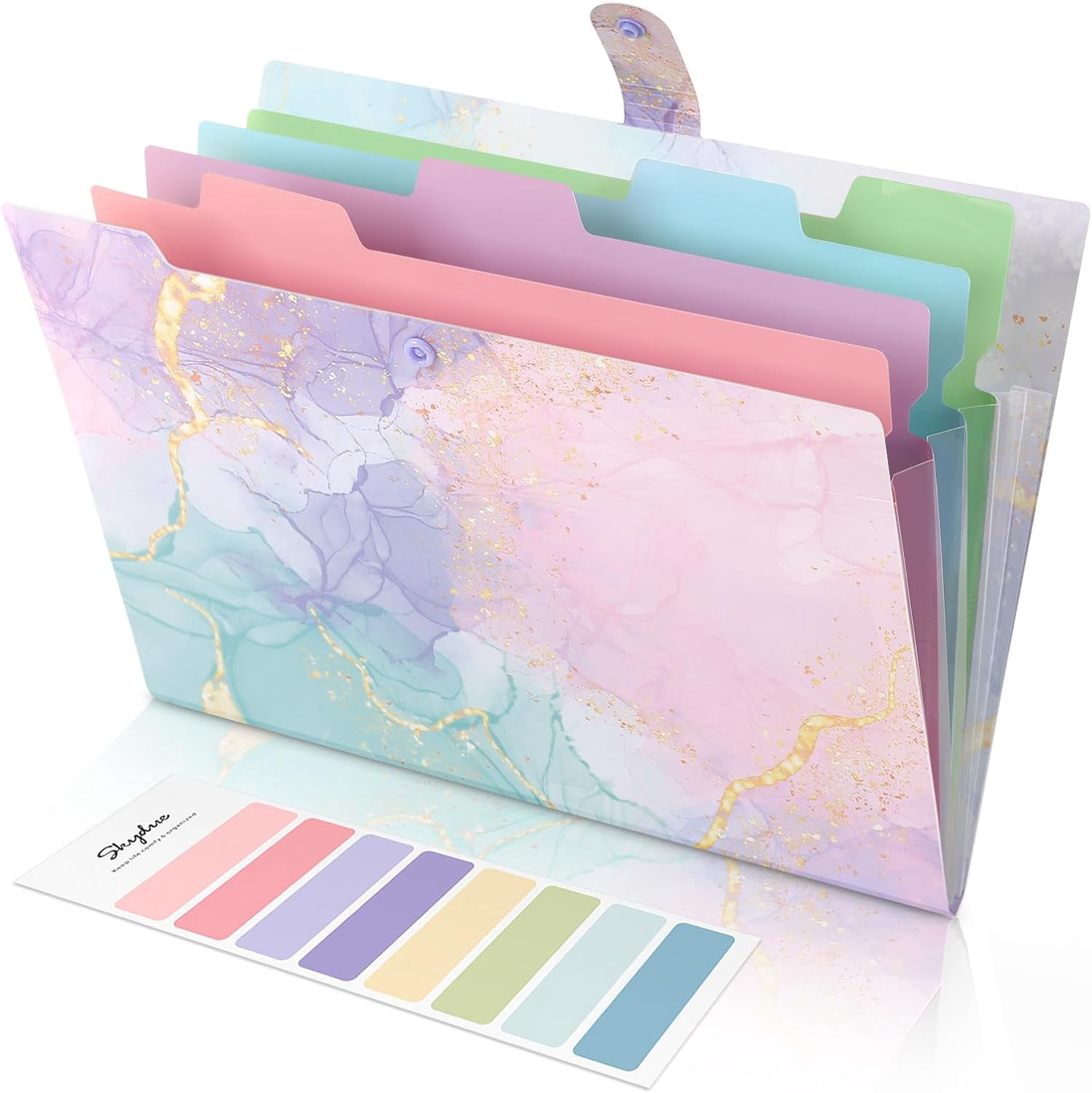 Expanding File Folder with 5 Pockets, Cute Accordion File Organizer ...