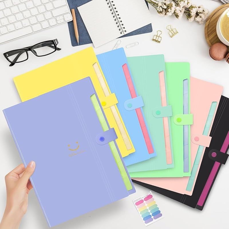Expanding File Folder, 8 Pockets Accordion File Organizer, A4 Letter ...