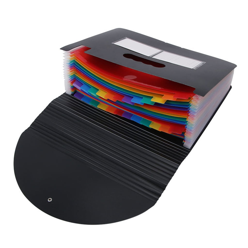 Expanding File Folder Letter Size Paper Pockets Accordion Document Bag ...