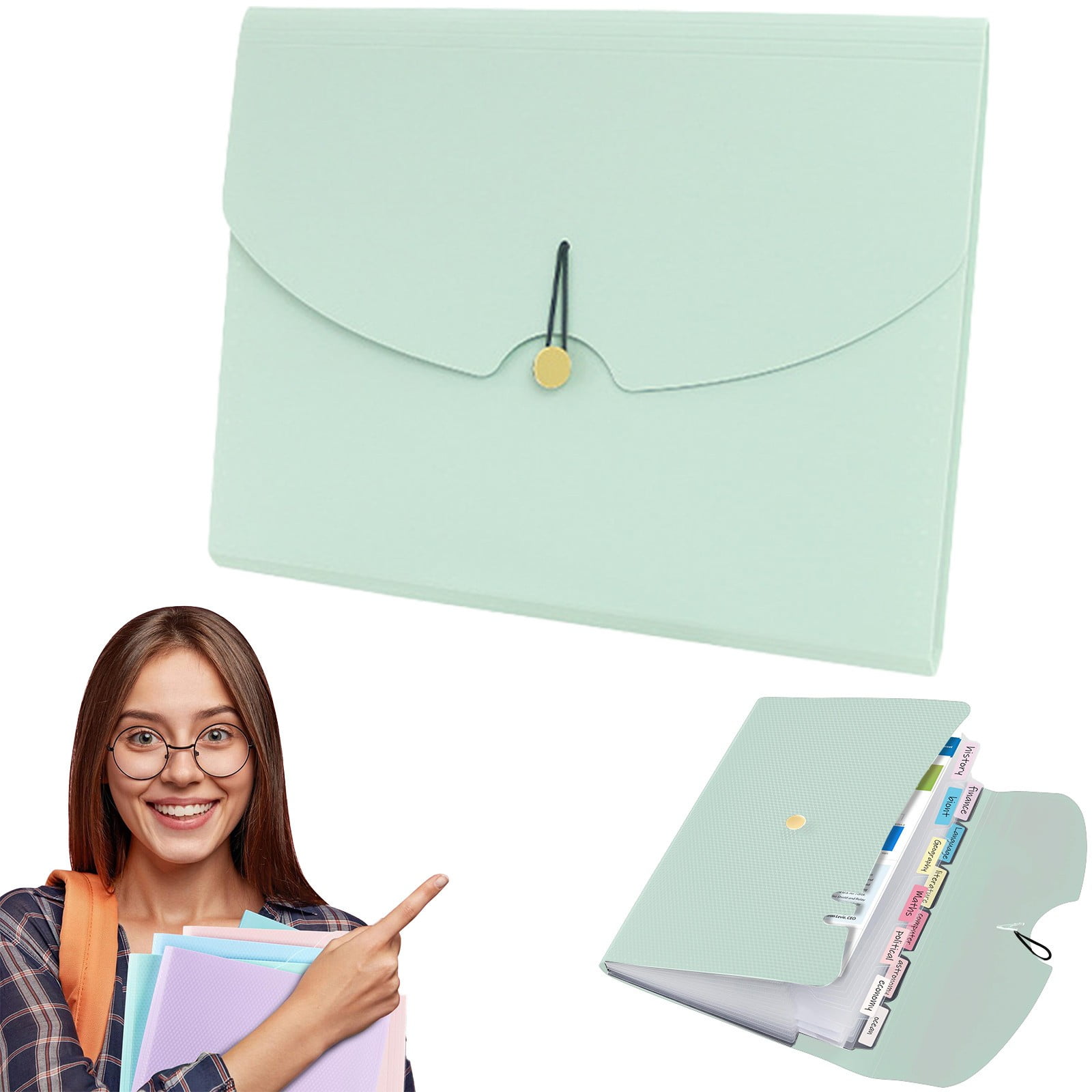 Expanding File Folder Pocket Accordion File Organizer Monthly ...