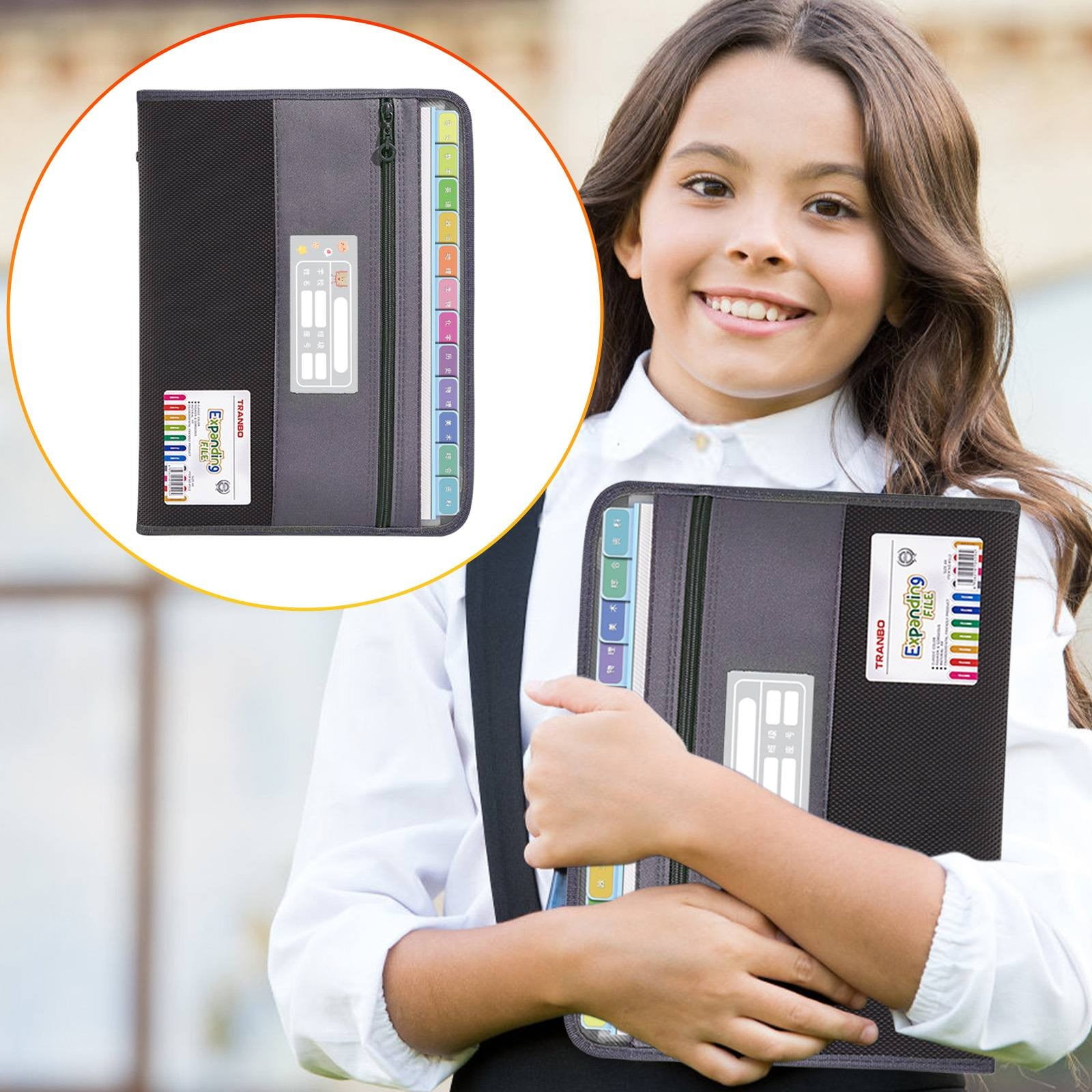 Expanding File Folder Pockets Document Organizer With Zipper Letter ...