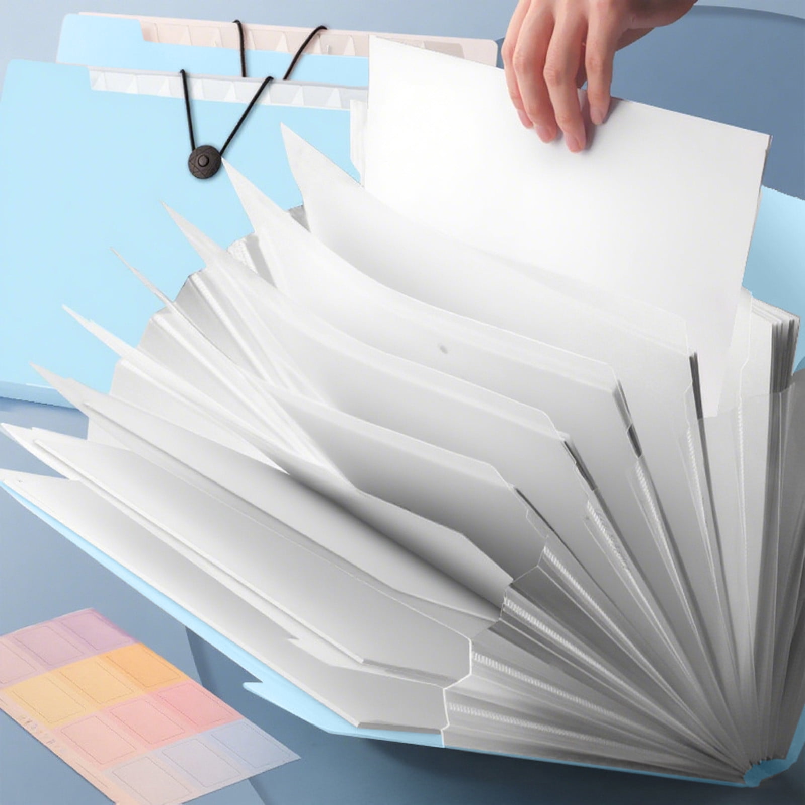 Expanding File Folder Portable Document Organizer 8 Pockets Letter Size ...