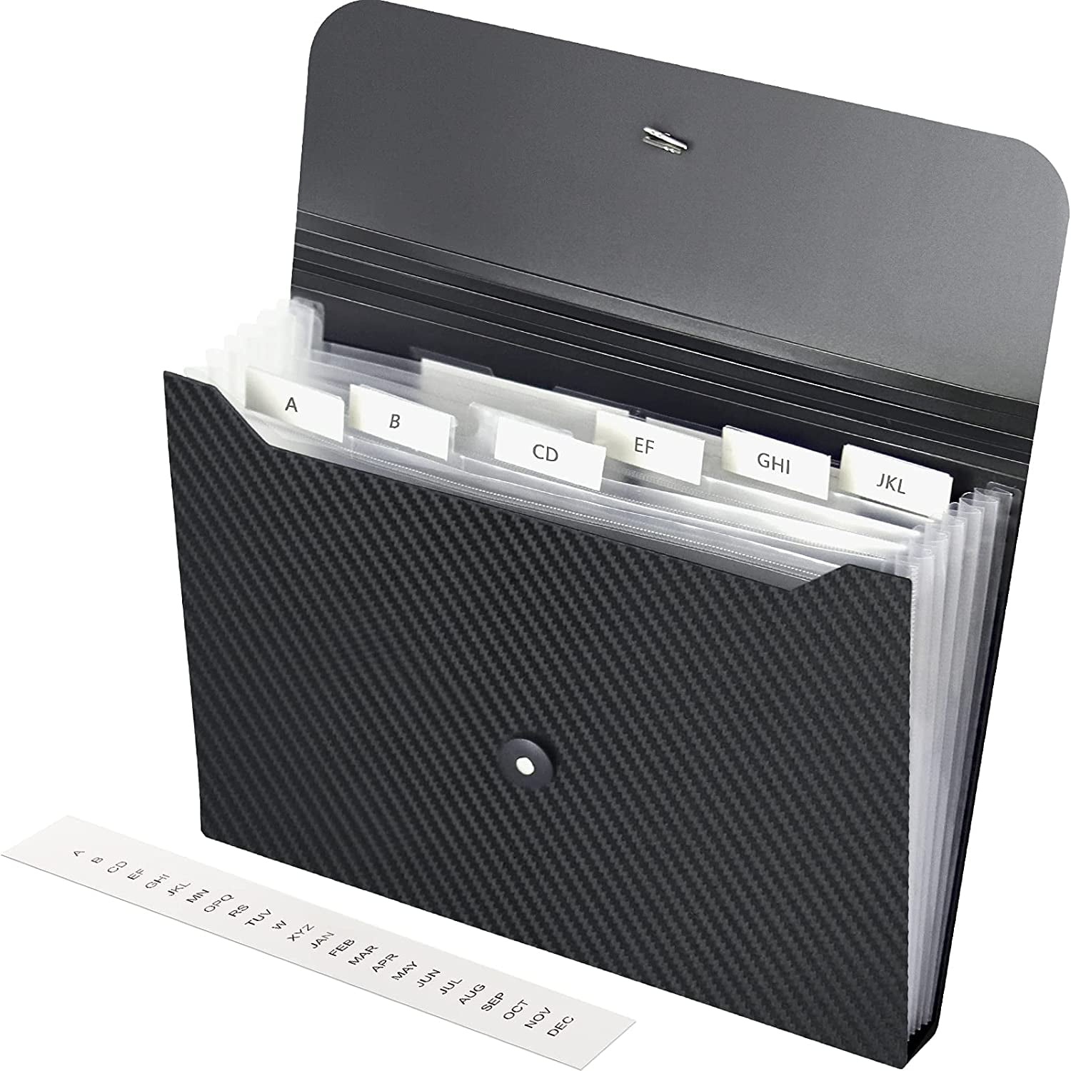 Expanding File Folder with Sticky Labels, 7 Pocket Accordion Document ...