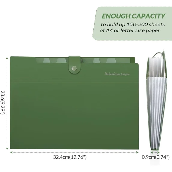 Expanding File Folders With 8 Pockets, Accordion File Organizer With ...