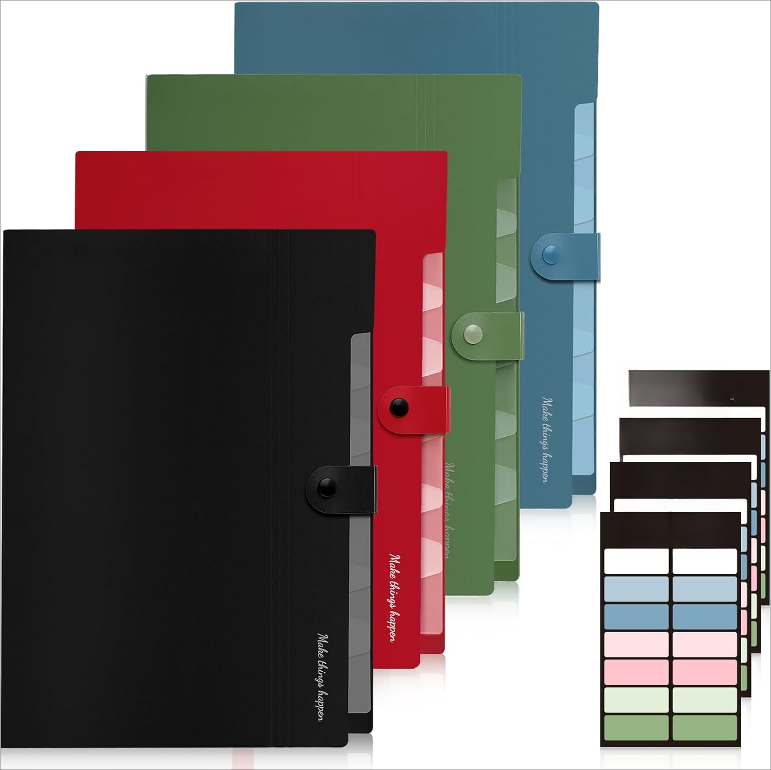 Expanding File Organizer with Accordion File Folders with Labels ...