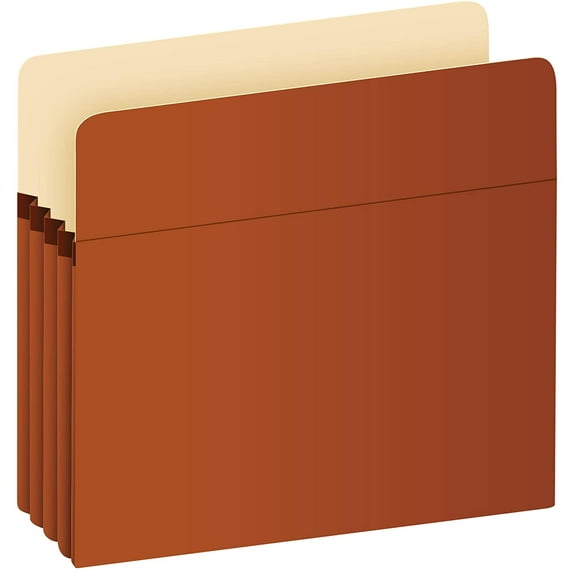 Expanding File Pockets, Letter Size, Redrope, 3.5" Expansion ...