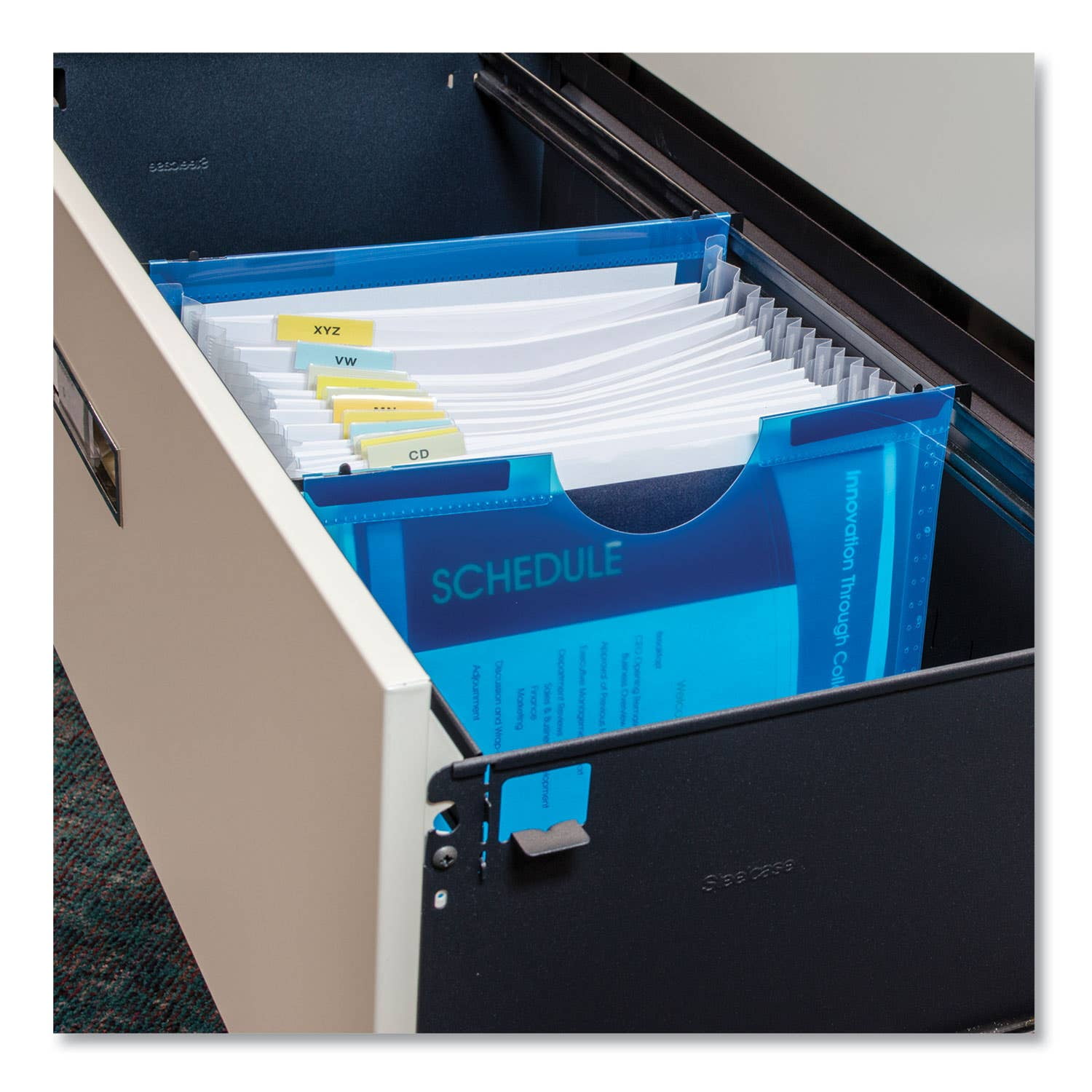 Expanding File W/ Hanging Tabs, 1" Expansion, 13 Sections, Letter Size ...