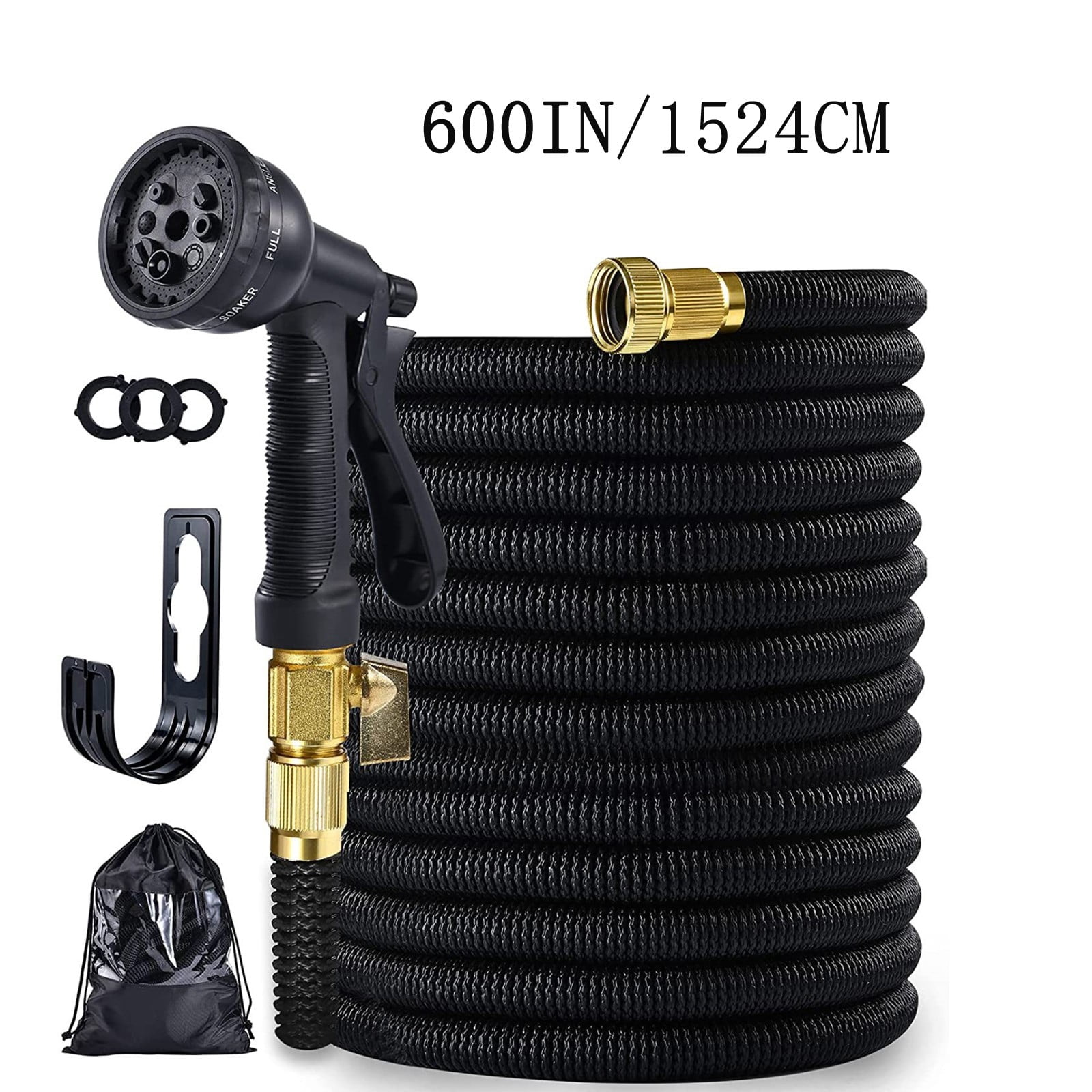 Expanding Garden Hose Kit with 8 Pattern Sprayer, Ultra Light & Durable ...
