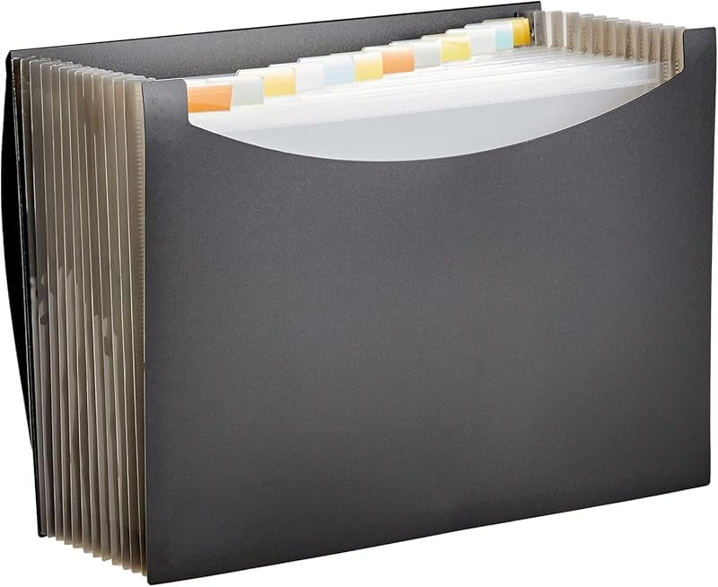 Expanding Organizer File Folder, Letter Size - Black, 1-Pack - Walmart.com