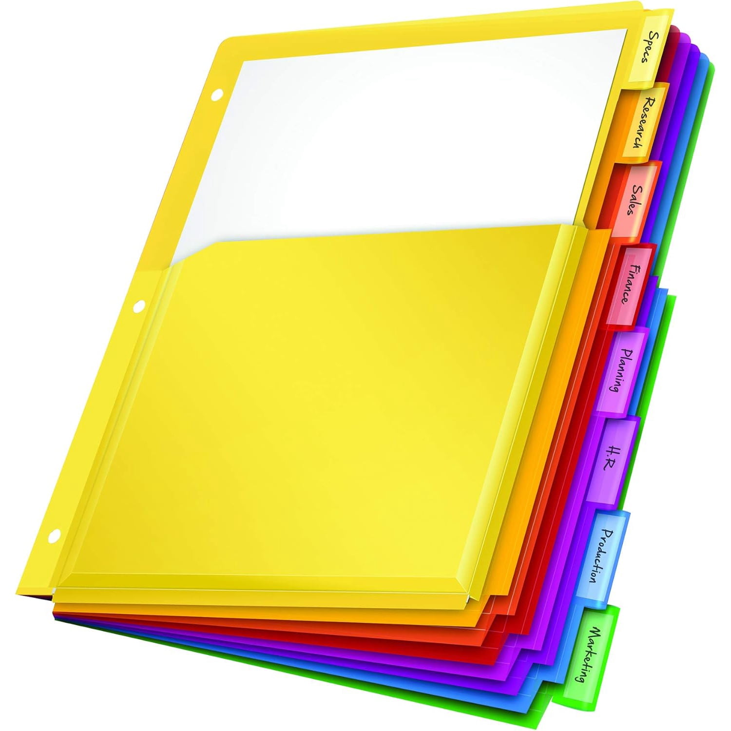 Expanding Plastic Binder Dividers, Divider for 3 Ring Binder, Flexible ...