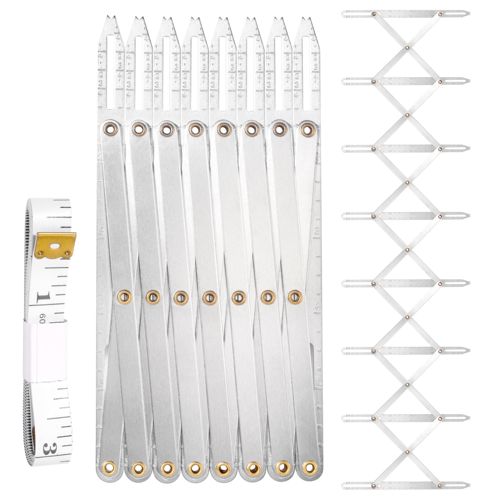 Expanding Sewing Gauge, Aluminum Sewing Gauge Quilting Button Sewing ...