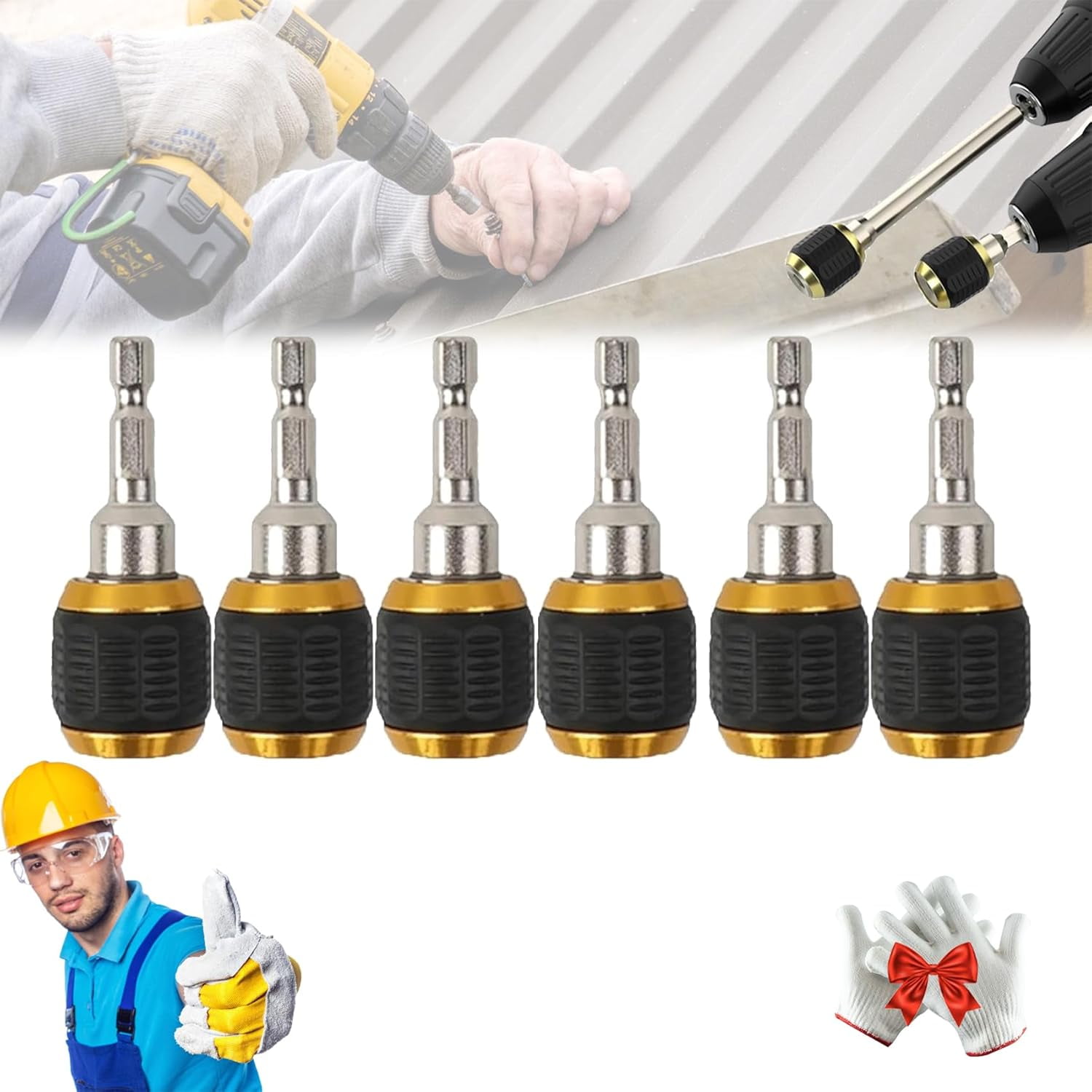 Expanlarge Hex Shaft Quick-Change Adapter for Power Drill Neattidyly ...