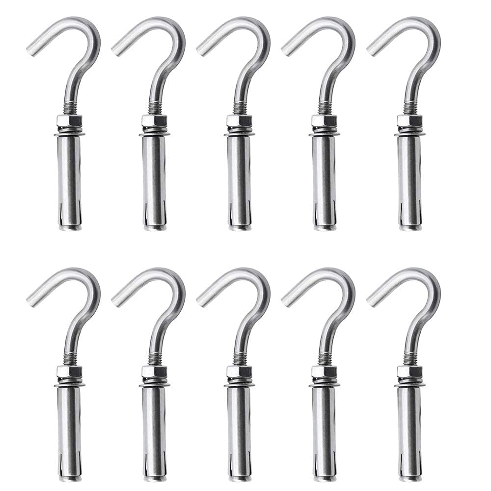 Expansion Anchor Hook Bolt，Expansion Hook， 10PCS Concrete Wall Hook ...