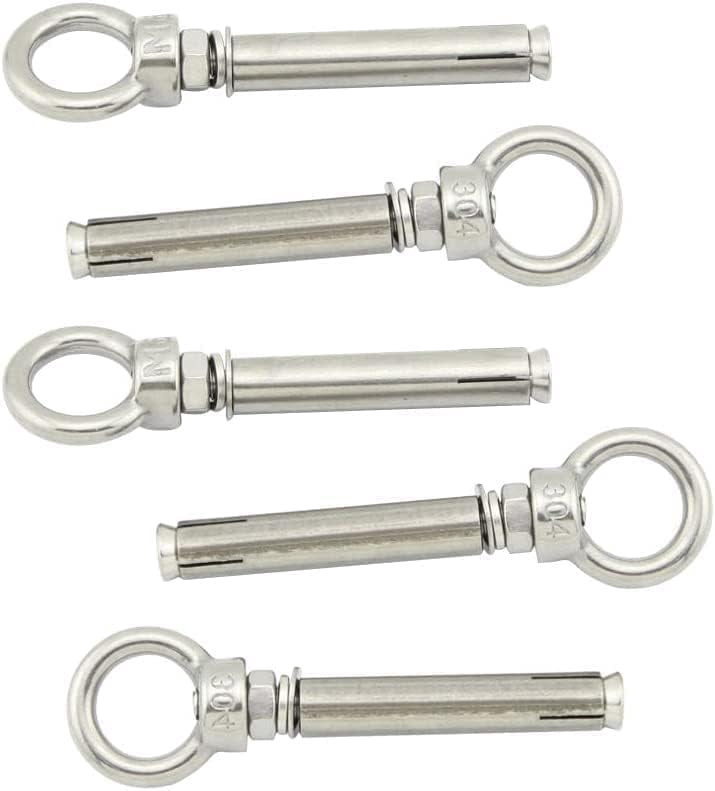Expansion Bolt Screw Sleeve Anchor， 5-Pack Stainless Steel Open Cup ...