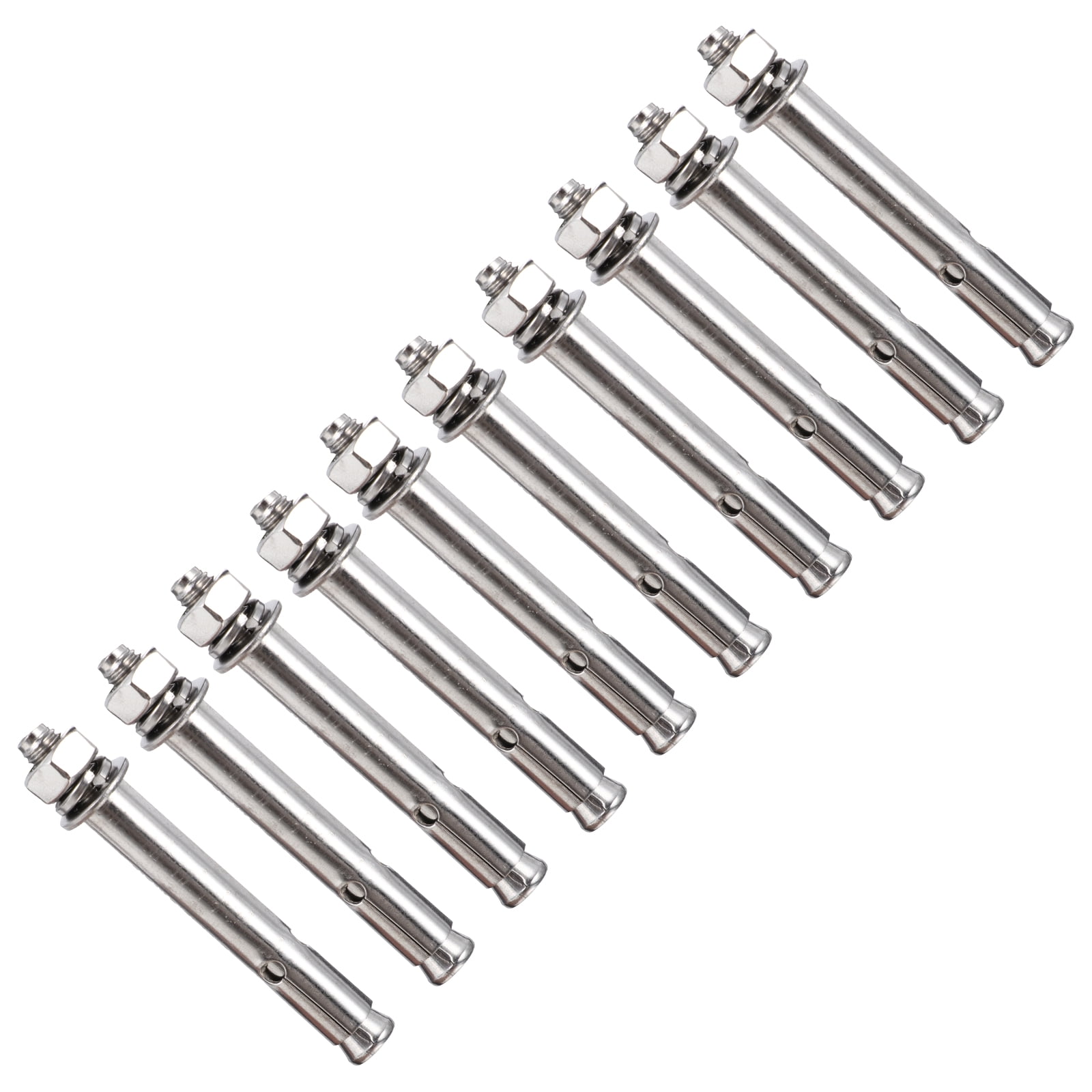 10 Pcs Stainless Steel Expansion Bolt Hexagon Concrete Sleeve Anchor ...