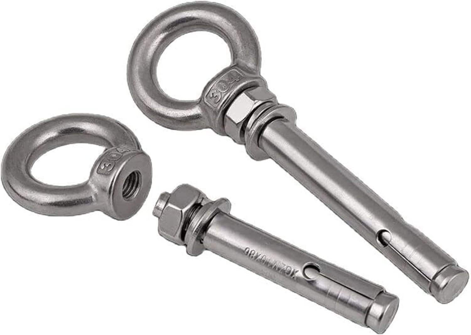 Expansion Bolts,Bolt Hooks,Wall Fastener Nail, 304 Stainless Steel Expansion Screw Hook Eyebolt ...