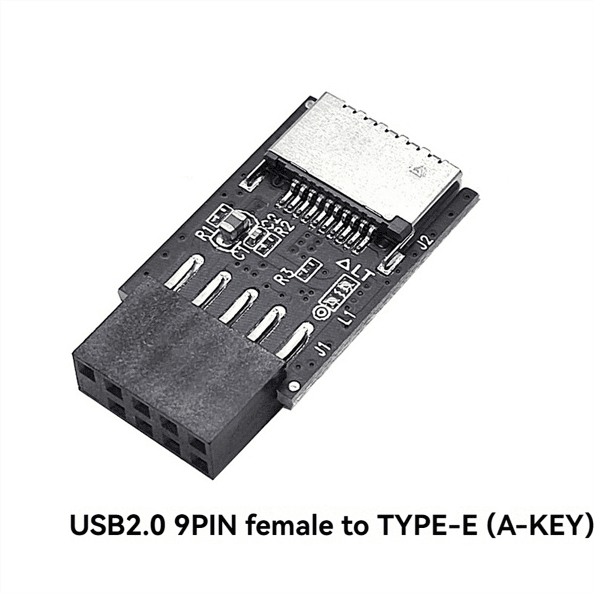 Expansion Card Module USB2.0 9PIN Female to TYPE-E A-KEY Adapter 20 to ...