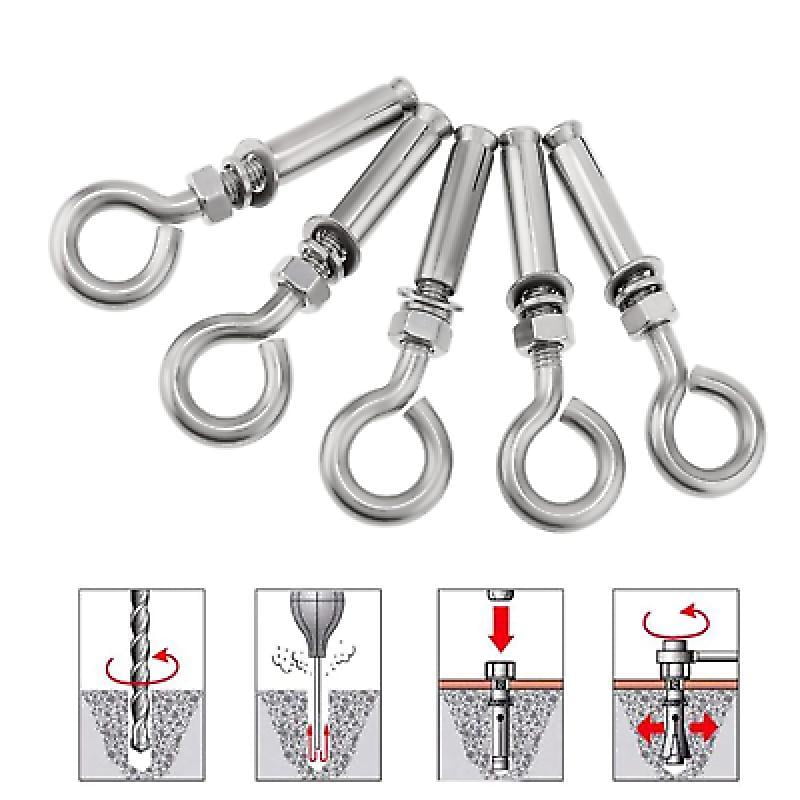Expansion Concrete Wall Anchors Eyebolt Screw, Heavy Duty Eyebolts 304 ...