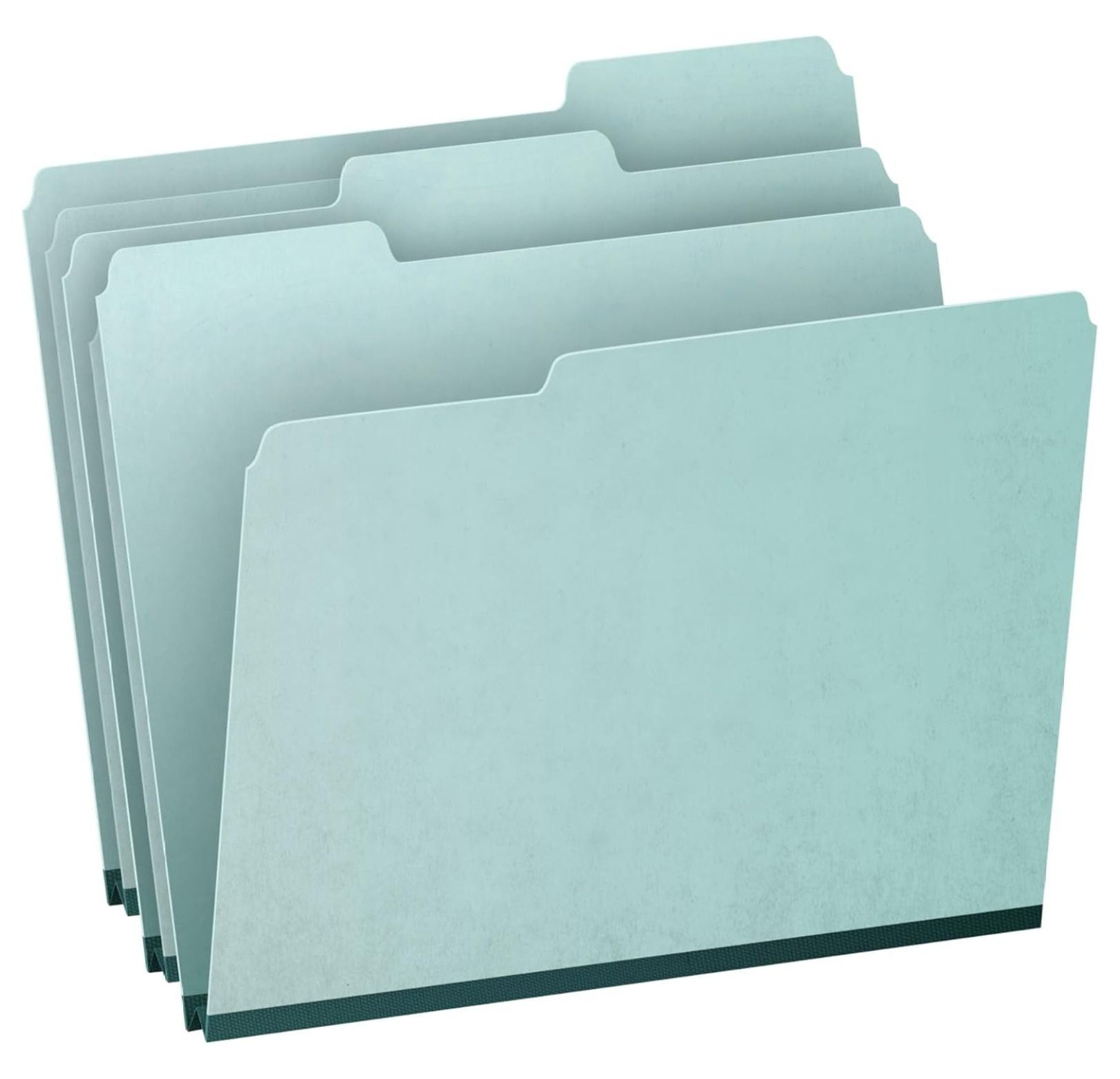Expansion File Folders 1/3 Cut Tab, Letter Size - Blue Pressboard, 25 ...