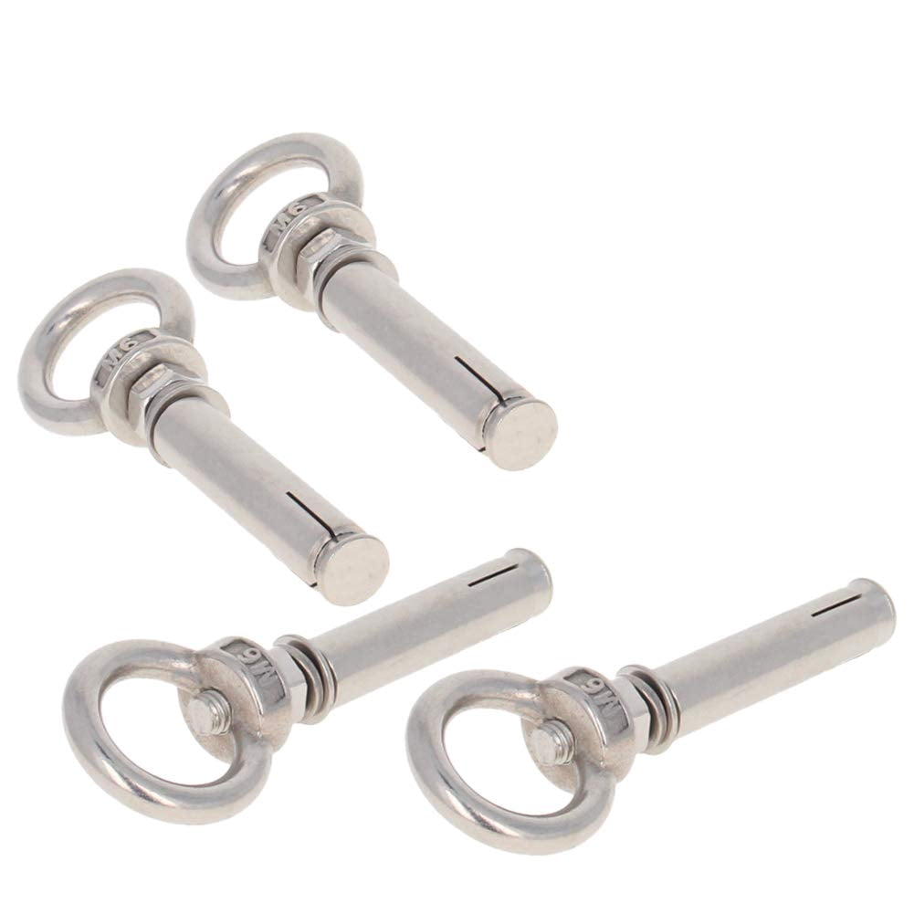 Expansion Lifting Eyebolt M6x60mm Eye Ring Bolt 3.15" Length 304 ...