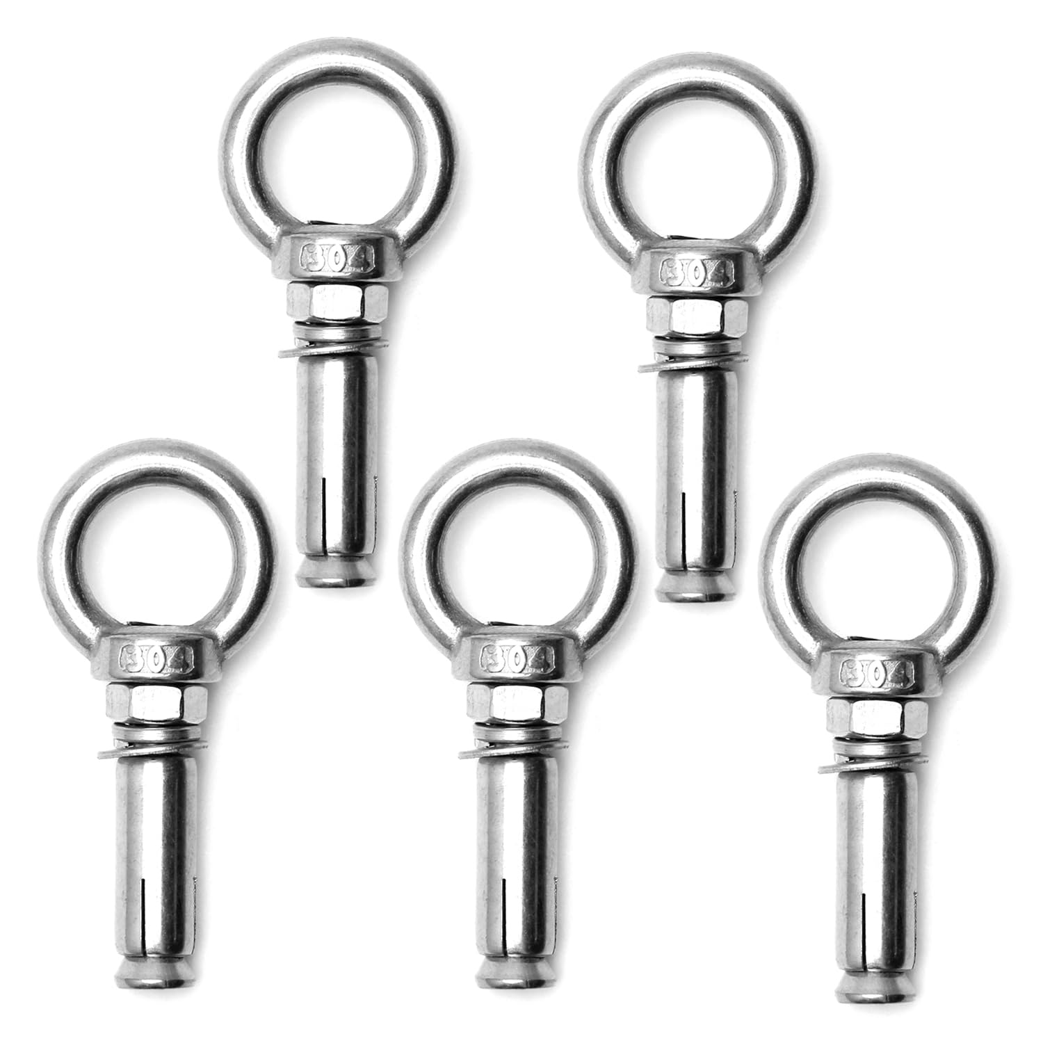 Expansion Lifting Eyebolt M8x50mm Eye Ring Bolt 2.95" Length 304 ...