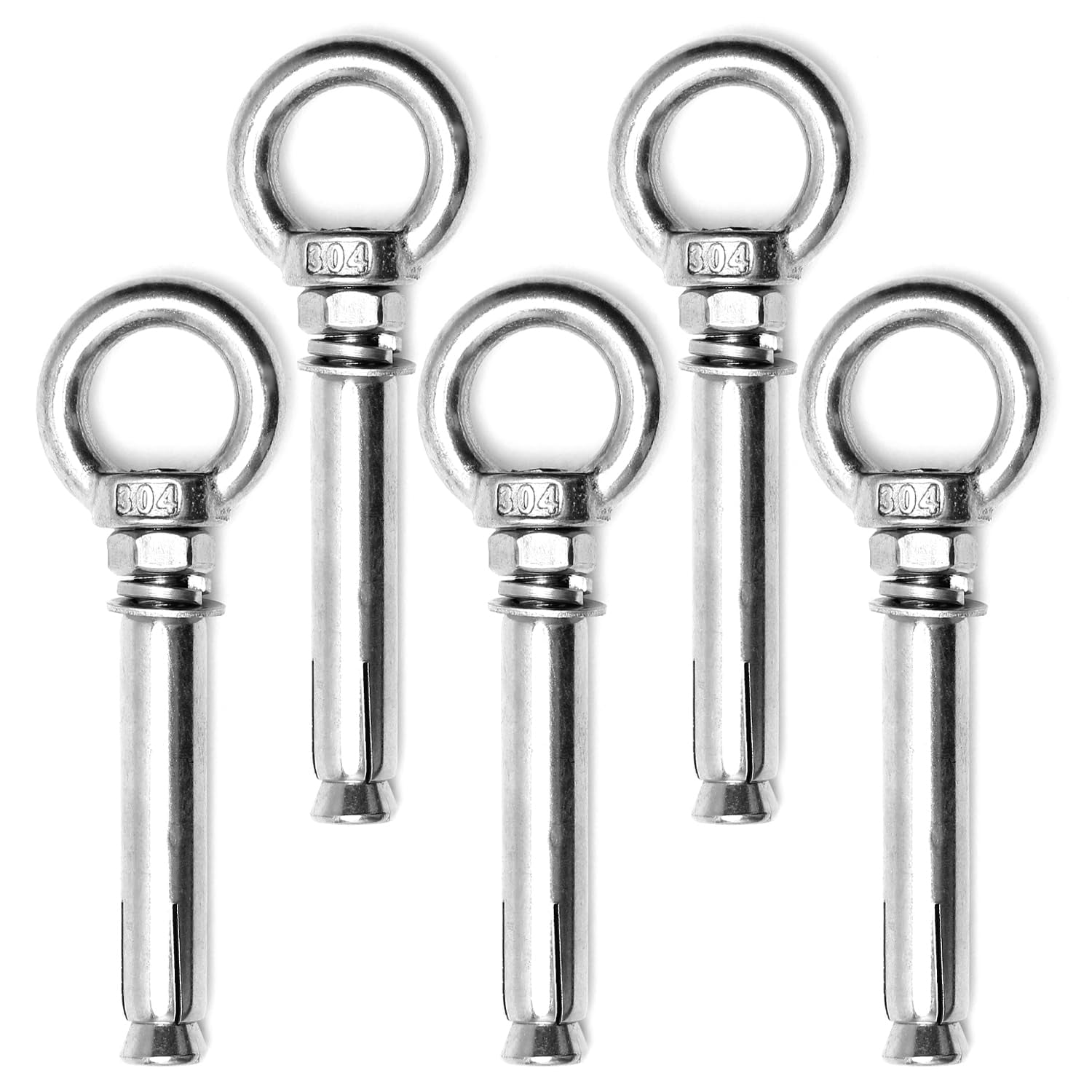 Expansion Lifting Eyebolt M8x80mm Eye Ring Bolt 4.13" Length 304 ...