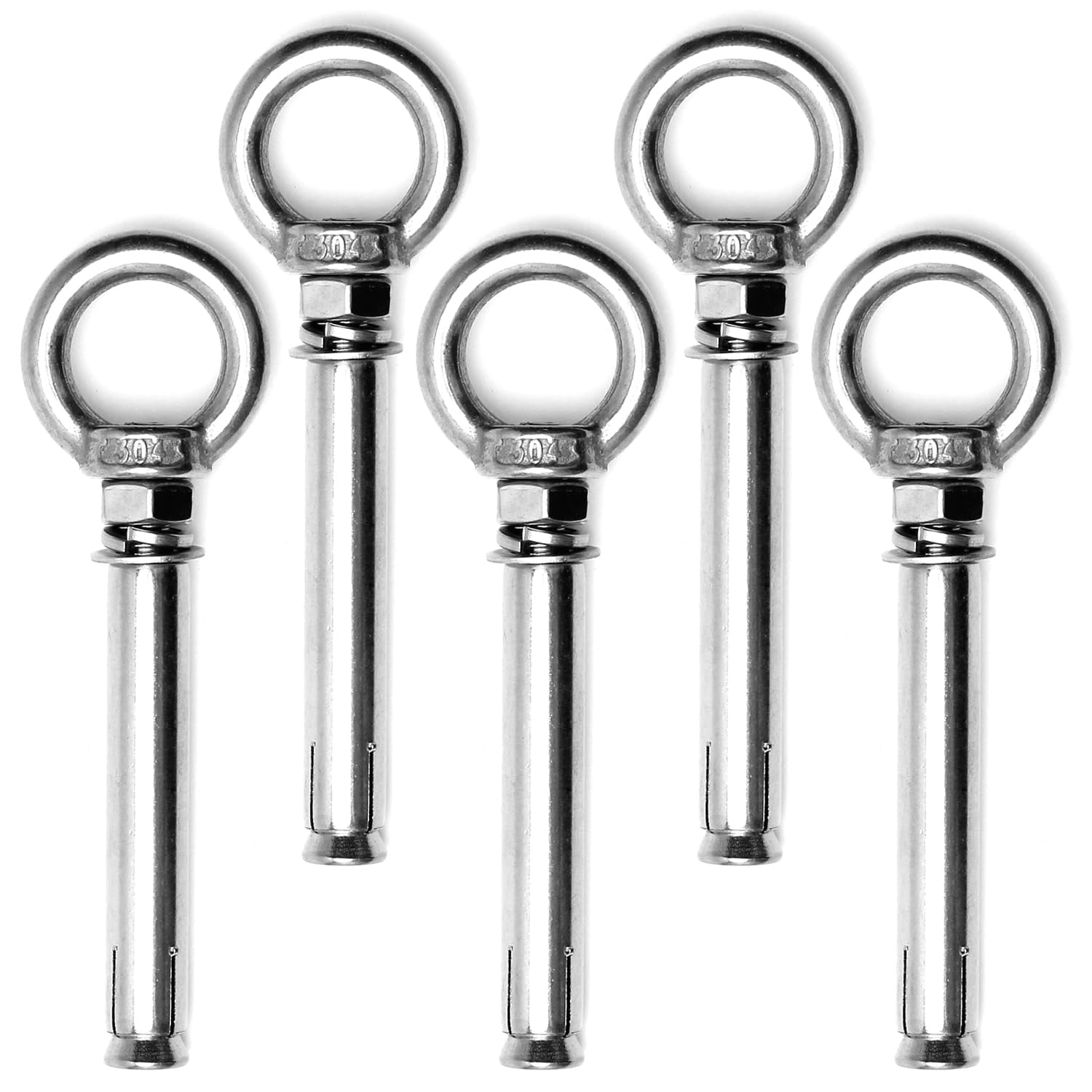 Expansion Lifting Eyebolt M8x90mm Eye Ring Bolt 4.53" Length 304 ...