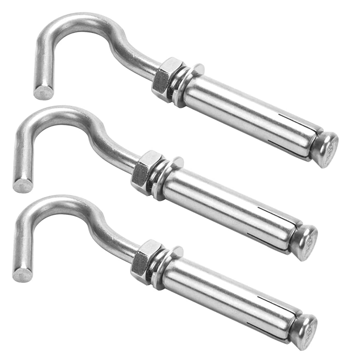 Expansion Screw Bolts, 3 Pieces of Anchor Bolts with Hook Openings ...