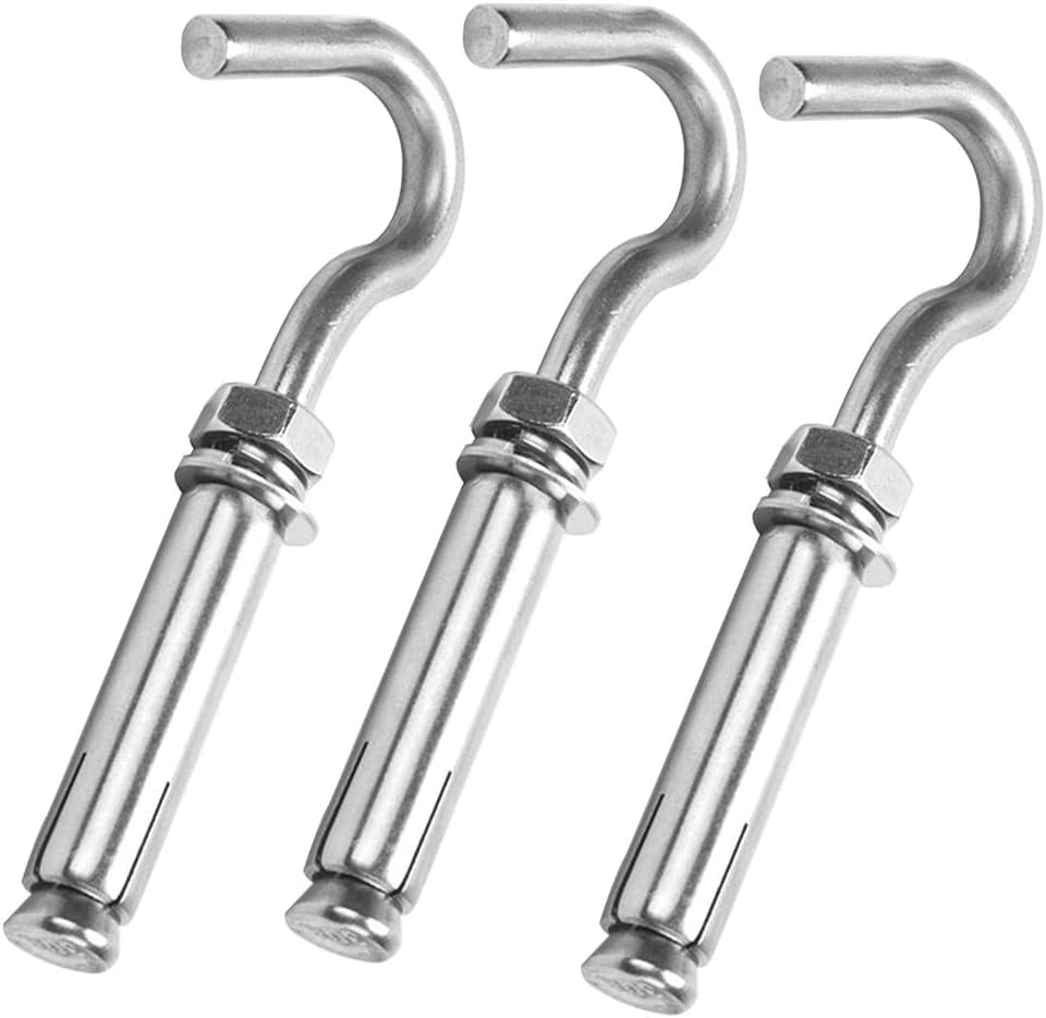 Expansion Screw Pack of 3 Stainless Steel Wall Mounting Screws Slotted ...