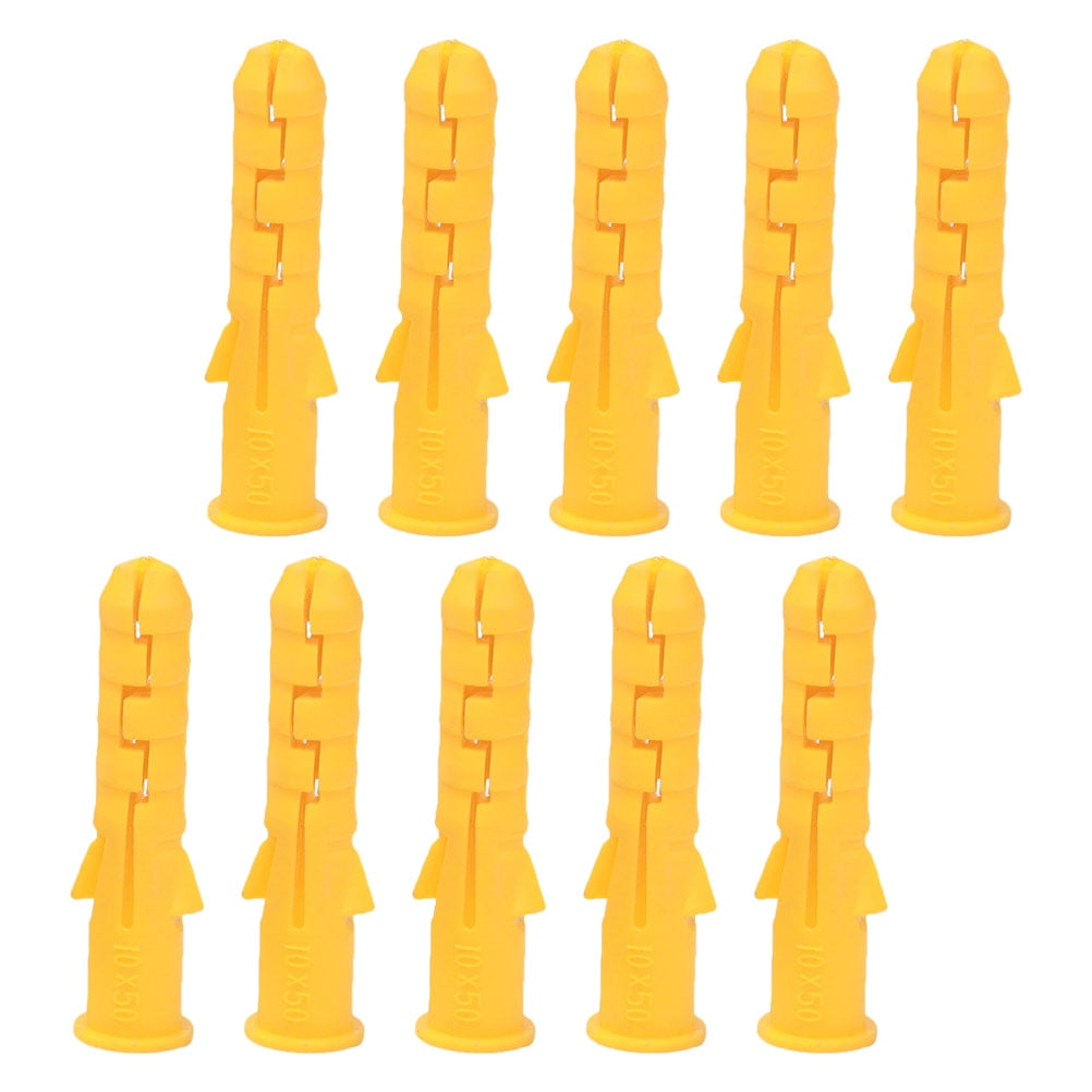 Expansion Tube Drywall Plugs Pipe 200 Pcs Anchor Bolt Small Yellow ...