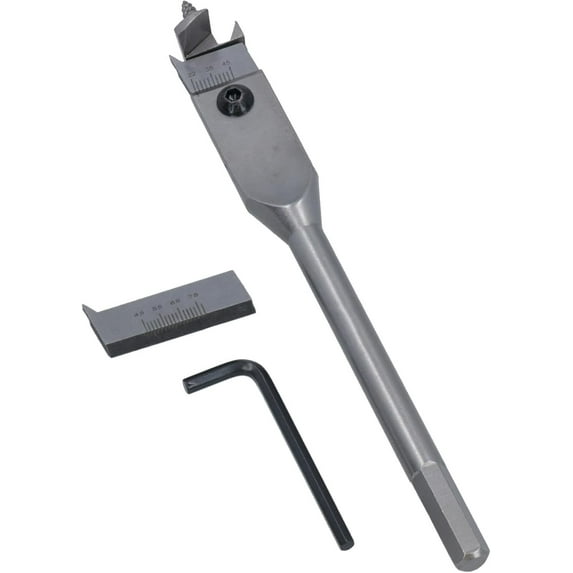 Expansive Flat Wood Boring Drill Bit Set 22-76mm Adjustable Spade Bit ...