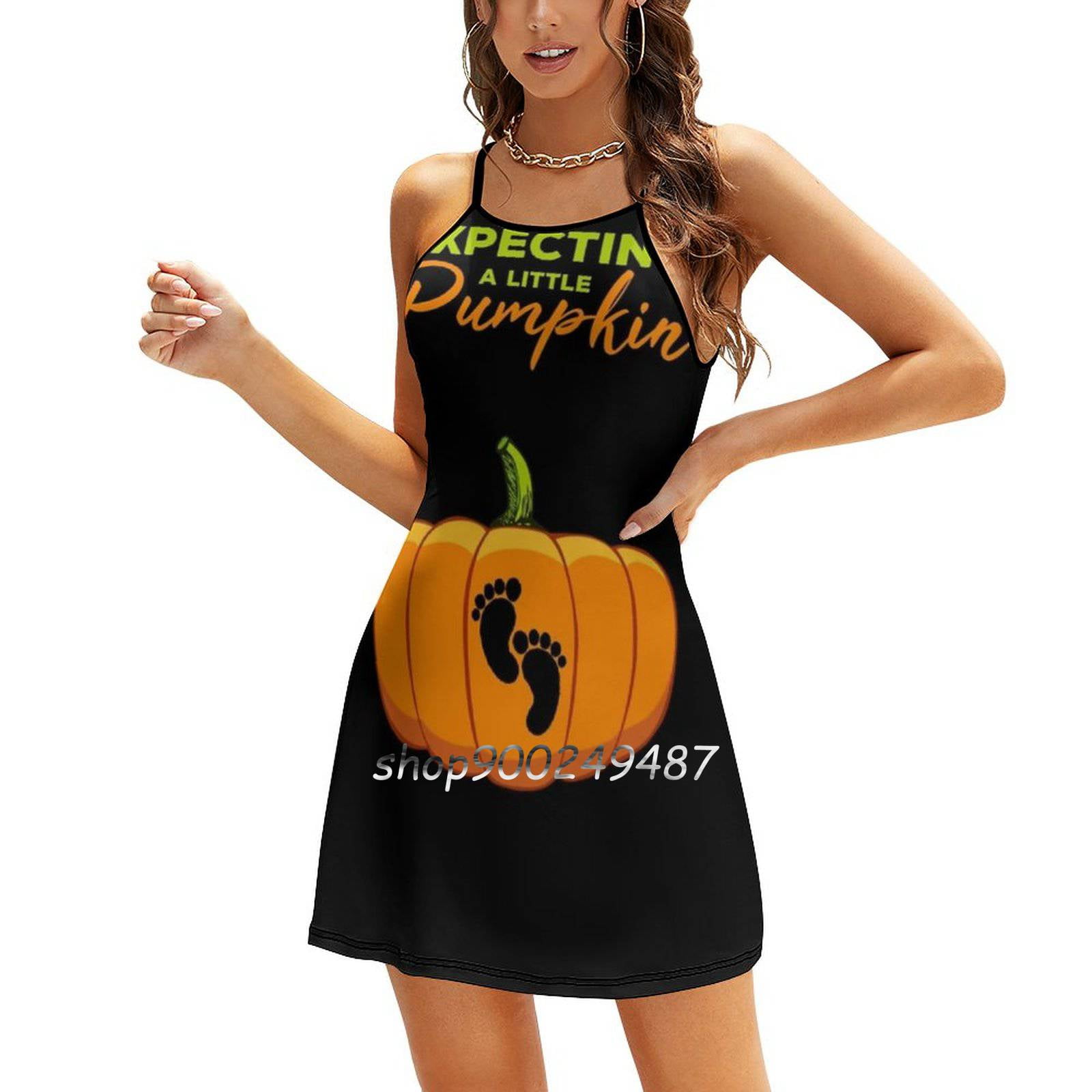 Expecting A Little Pumpkin Halloween Maternity Evening Party Dresses ...